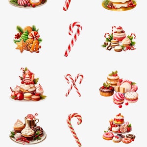 Christmas Sweets Png Clipart, Candy Cane PNG, Cupcake Clip Art, Baking ...