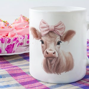 Little Pink Cow PNG: Digital Download for Sublimation or Tshirt Designs ...