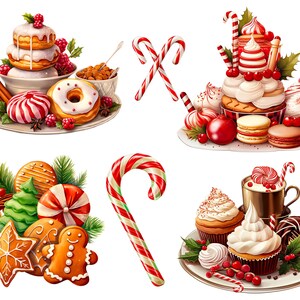 Christmas Sweets Png Clipart, Candy Cane PNG, Cupcake Clip Art, Baking ...