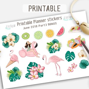 Summer Planner Stickers, June Planner Stickers, Happy Planner Stickers ...