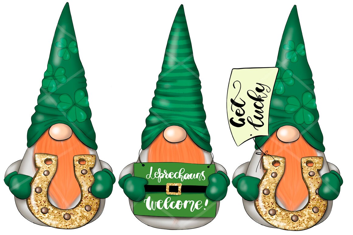 St Patricks Day Clipart Nordic Gnomes Planner Icons March | Etsy