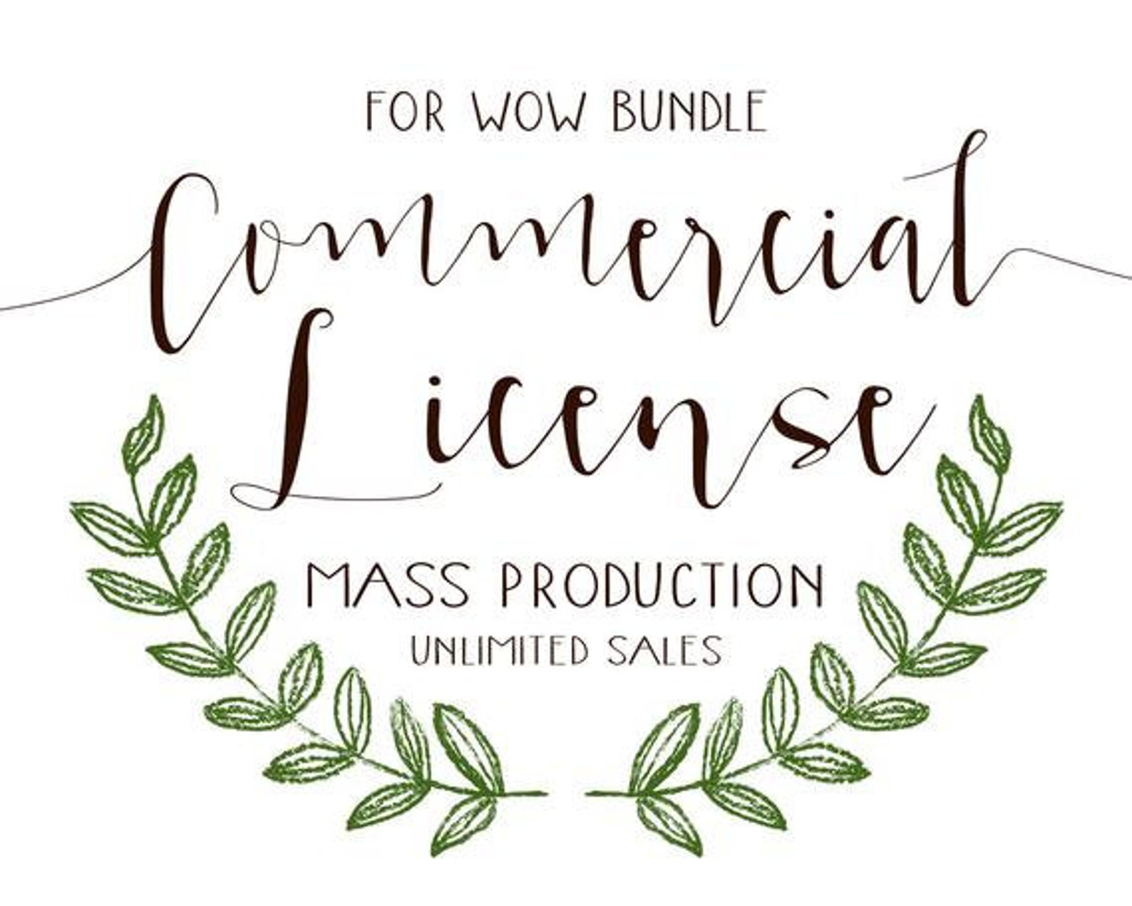 Commercial License Mass Production Unlimited Sales Product - Etsy