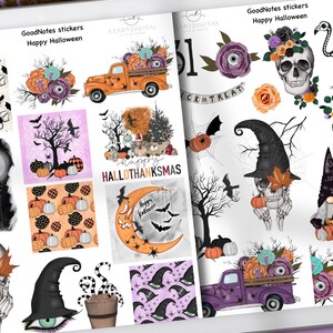 Goodnotes Sickers for Halloween Digital Planner, Spooky Witch Digital ...