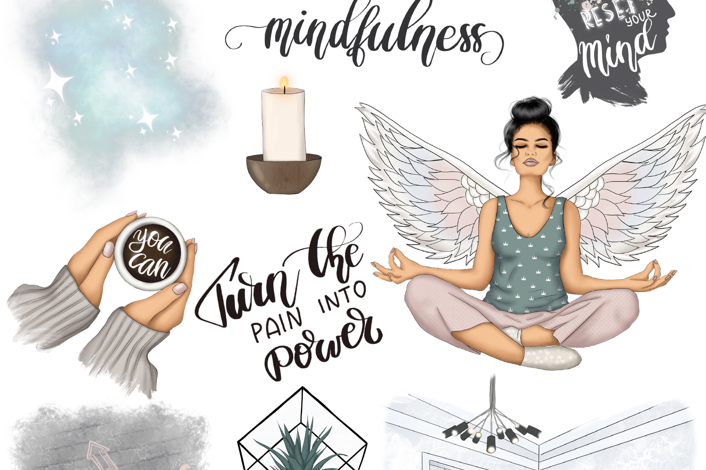 Mindfulness Stickers Mental Self Caredigital - Etsy