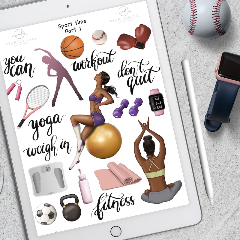 Workout Stickers - Etsy