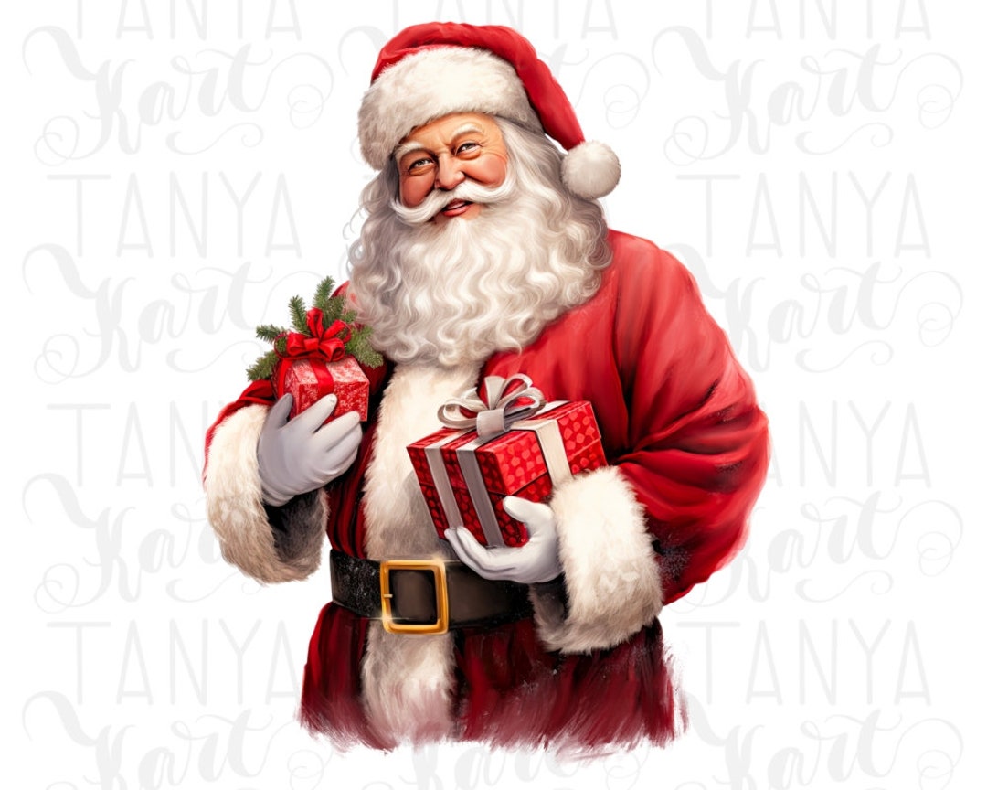 Retro Santa Claus Holiday PNG Design, Christmas Transfers, Vintage ...