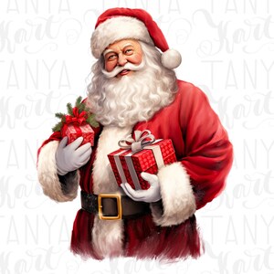 Retro Santa Claus Holiday PNG Design, Christmas Transfers, Vintage ...