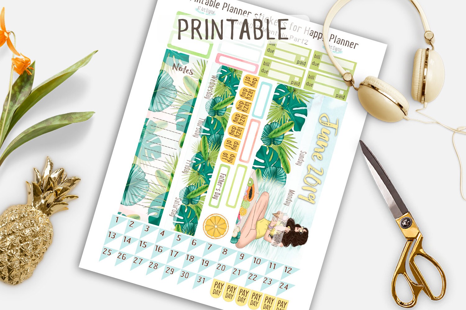 Summer Planner Stickers June Planner Stickers Happy Planner - Etsy