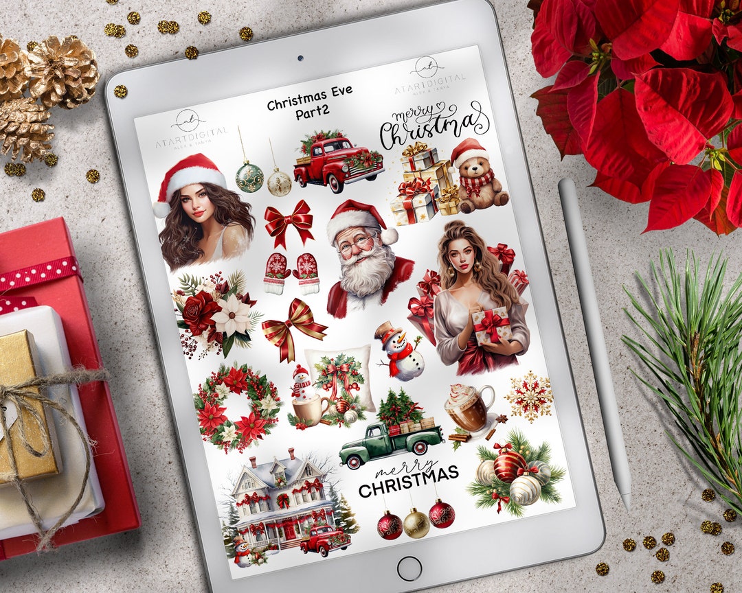 Christmas Stickers Pack for Goodnotes Planners & Digital Planning ...