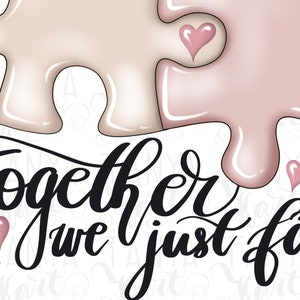 Valentine's Day, Together We Just Fit, Digital Anniversary, Puzzle ...