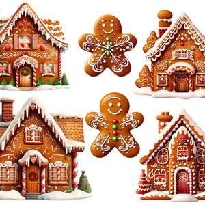 Christmas Clipart Gingerbread Cookies, Sweet Treats Clipart, Christmas ...