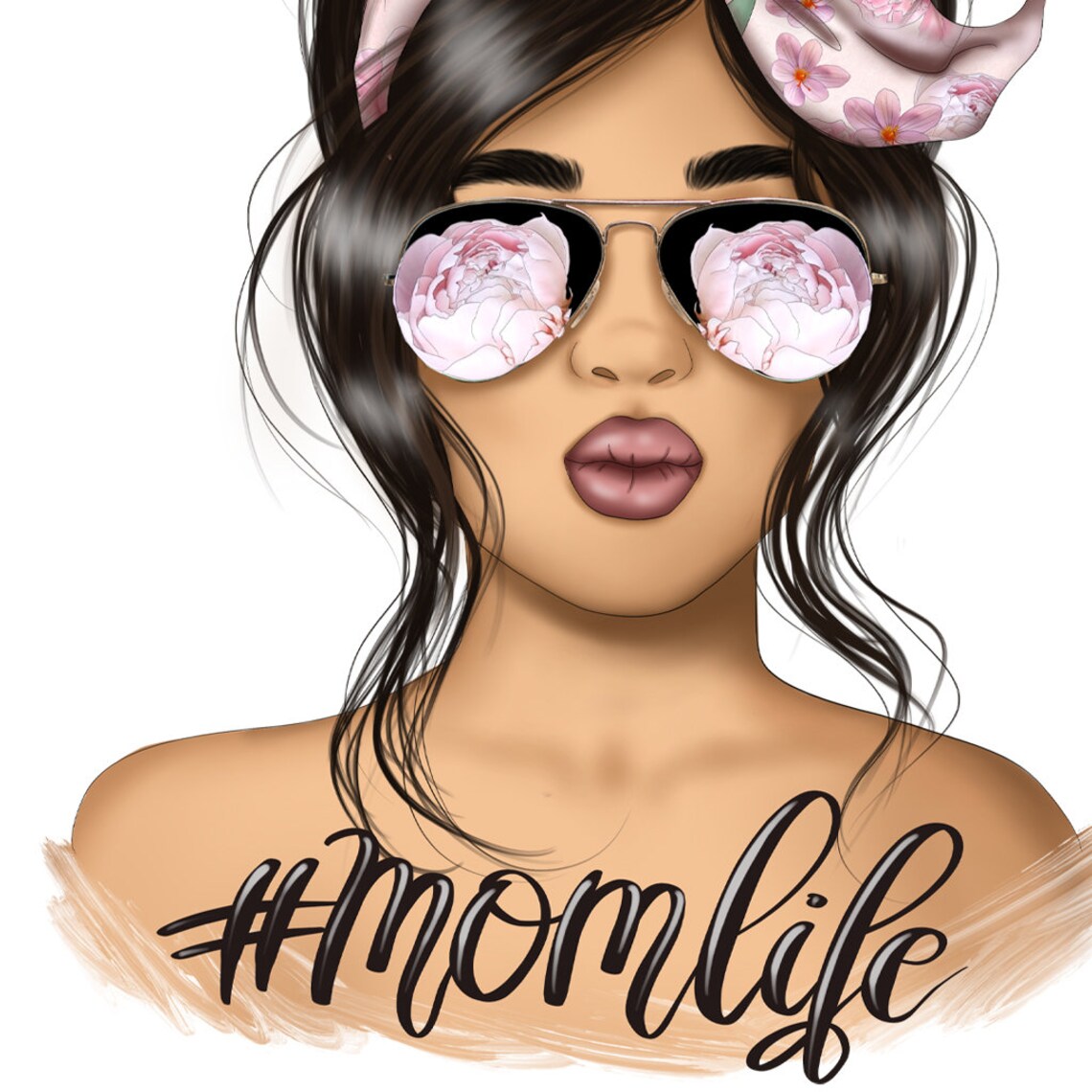 Momlife Illustration Fashion Graphic Girly Quote Hand - Etsy
