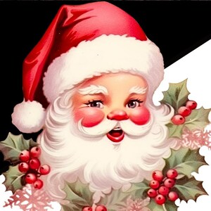 Retro Santa Claus PNG Digital Download for T-shirts, Sweatshirt & Mug ...