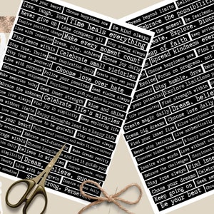 Printable Positive Motivational Quotes Stickers for Junk Journal ...