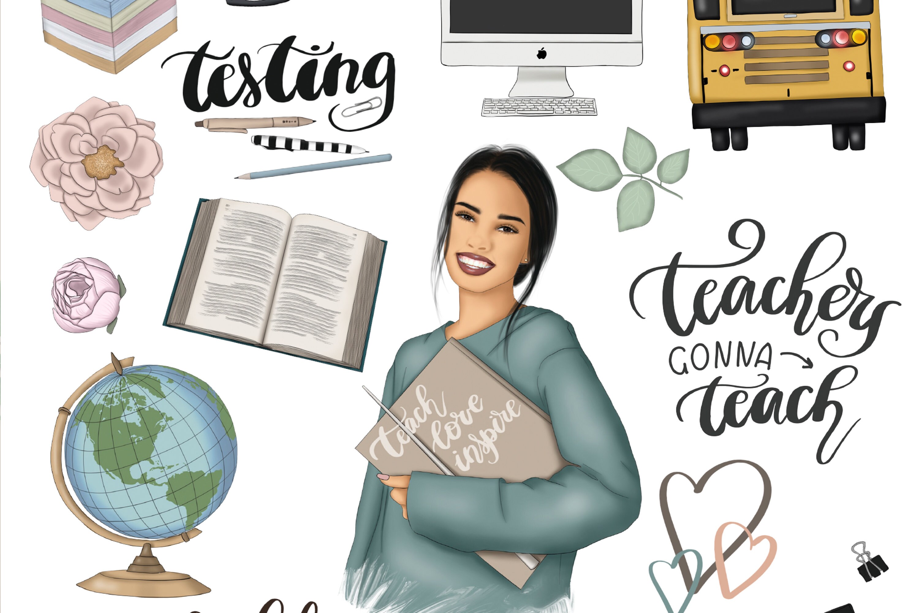 Teacher Digital Planner Stickers for Goodnotes 5, Digital Planner ...