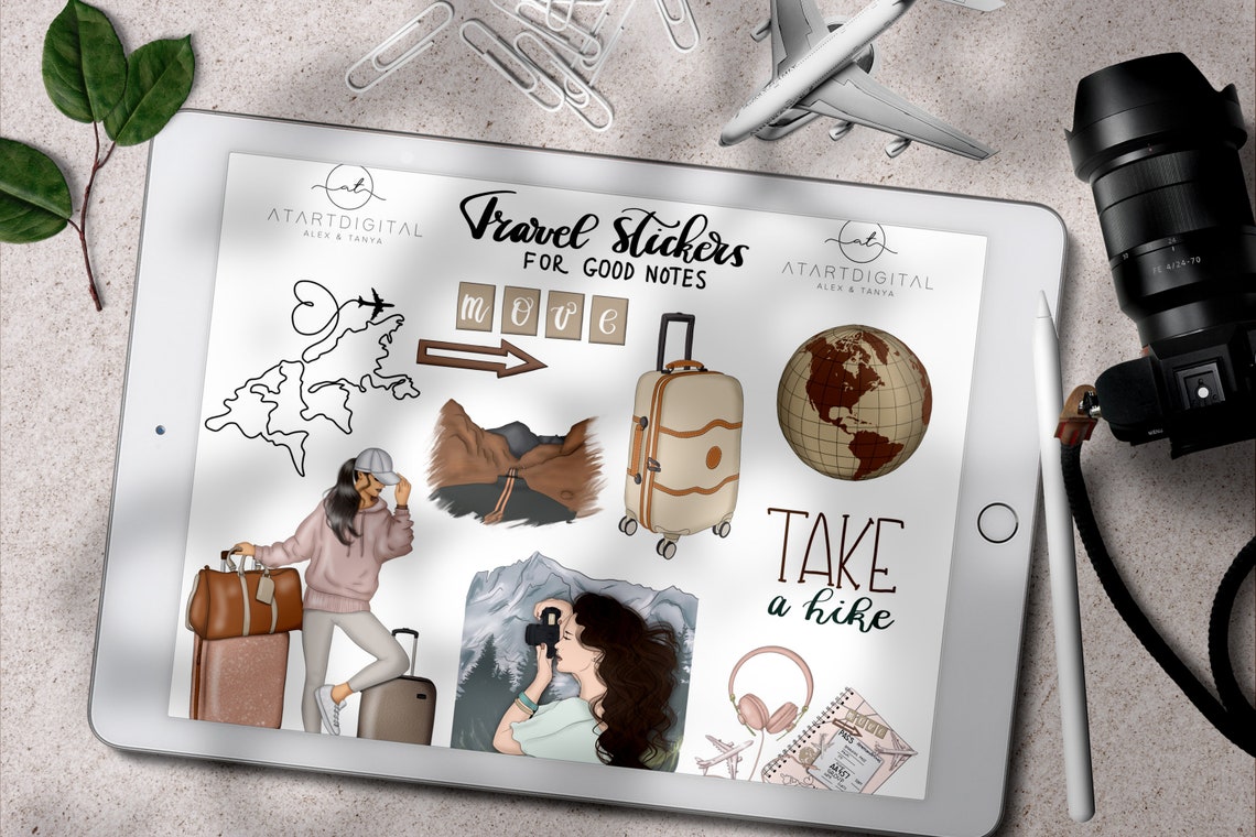 Goodnotes Stickers Travel Icons Goodnotes 5 Ipad Planner - Etsy