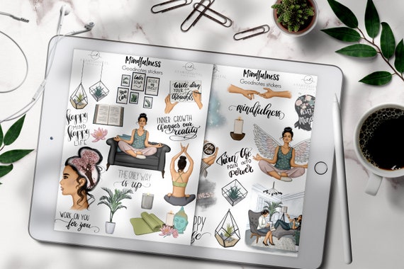 Mindfulness Stickers Mental Self Caredigital - Etsy
