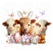 Easter Cows, Digital Download for Sublimation Designs, Highland Cow Art ...