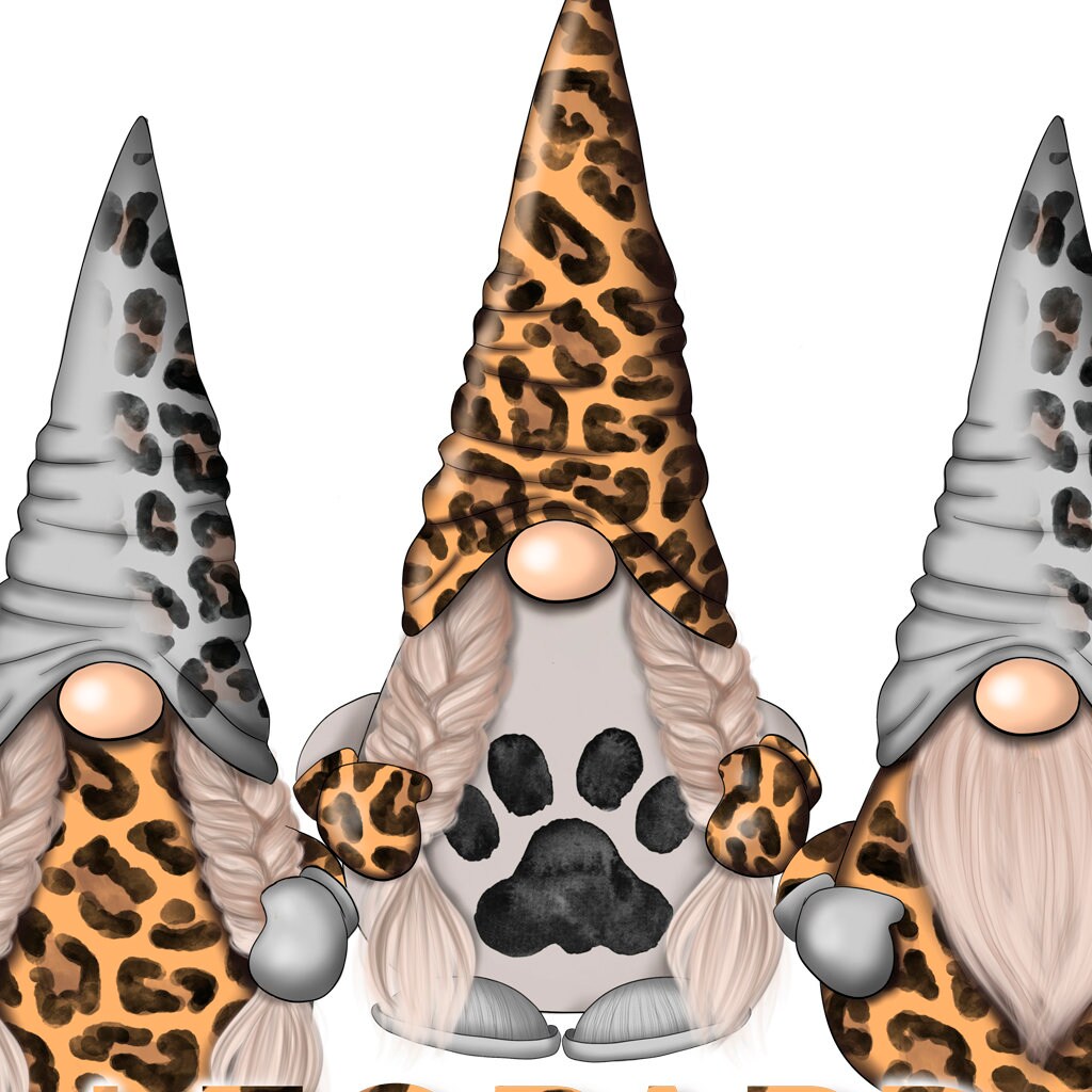 Leopard Gnomes PNG: Whimsical Sublimation Design (digital Download) - Etsy