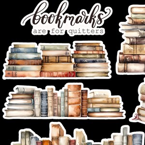 Book Lover Printable Stickers for Planner, Bookish Planner Stickers ...