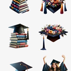 Graduation Clipart Bundle - School and College Graduate Clipart ...