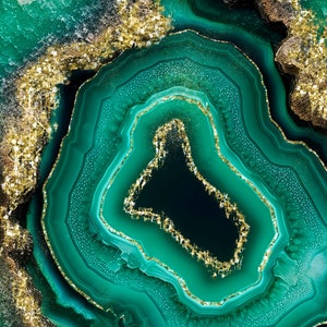 Green Geodes Digital Paper Pack, Agate Backgrounds, Instant Download ...