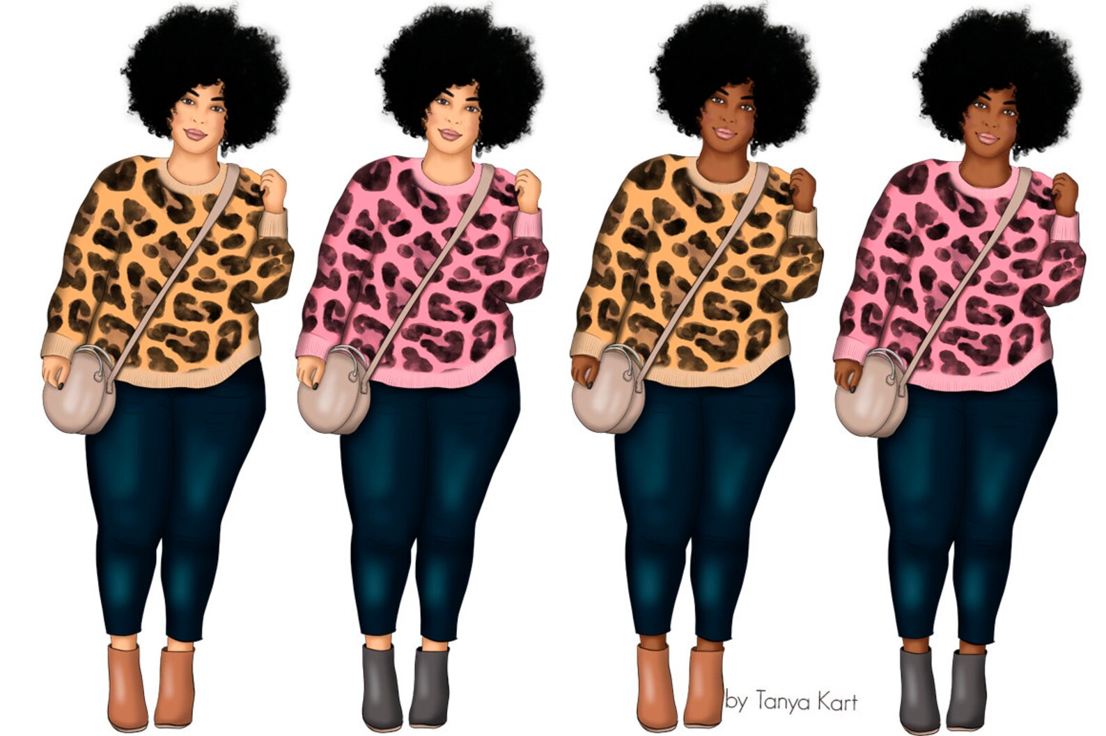 Curvy Lady Planner Stickers Curvy Girl African | Etsy