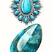 Turquoise Gemstone Png Clipart Digital Download for Commercial Use ...