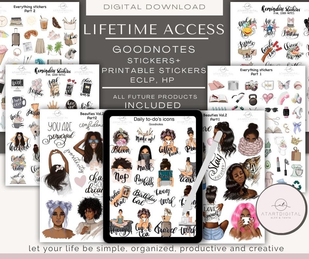 Whole Store Goodnotes Stickers Bundle, Lifetime Access for All ...
