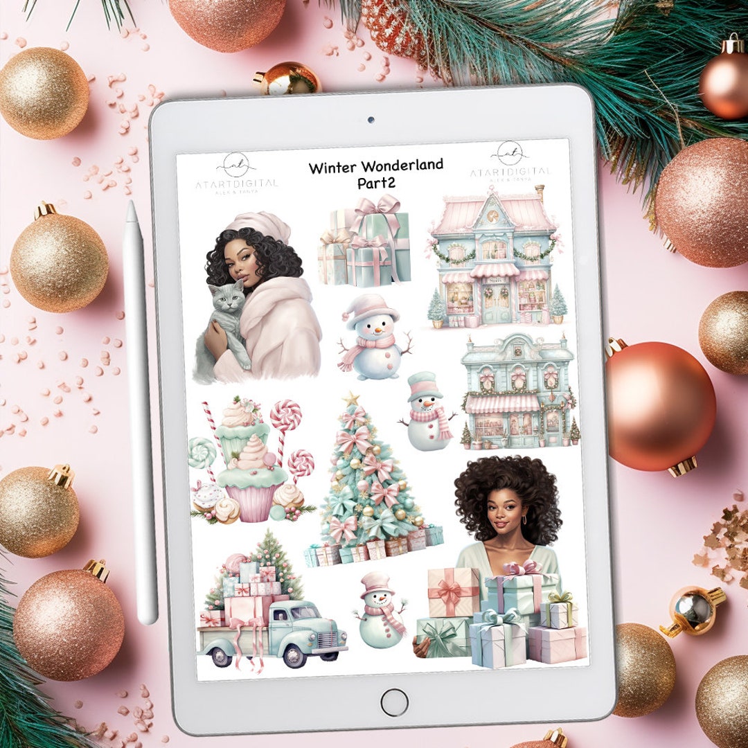 Aesthetic Christmas Digital Stickers, Goodnotes, Noteshelf, Penly ...