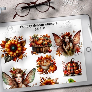 Autumn Fairy Digital Sticker Pack for Goodnotes Planner | Cozy iPad ...