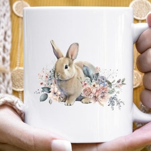 Rabbit Digital File, Easter Sublimation, Flowers Png Files, Spring ...