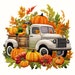 Autumn Harvest Farmhouse Truck With Pumpkins PNG - Printable ...