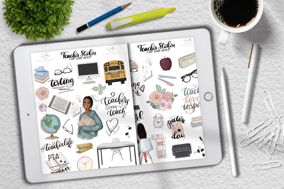 Teacher Stickers, Goodnotes 5 Planner, Digital Stickers, Digital ...