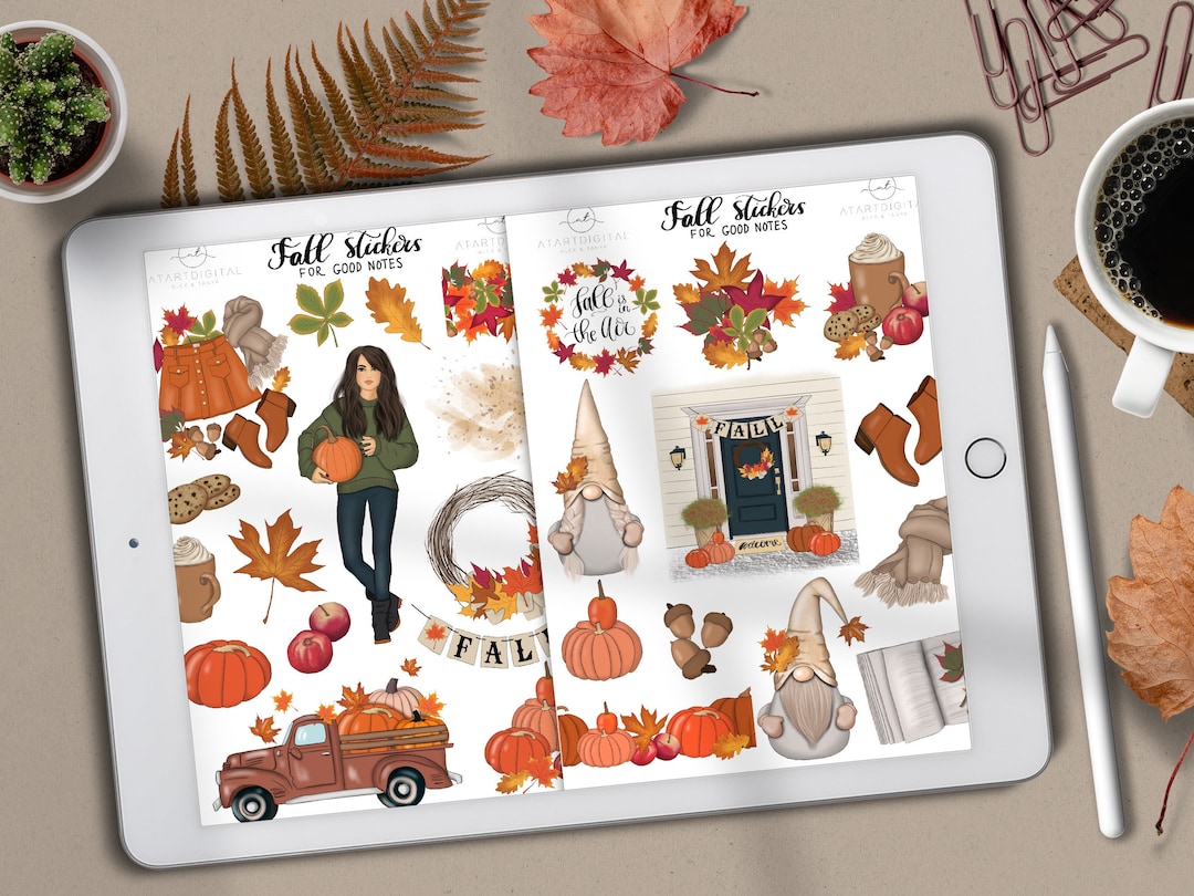Fall Stickers, Goodnotes Planner, Planning Stickers, Autumn Goodnotes ...