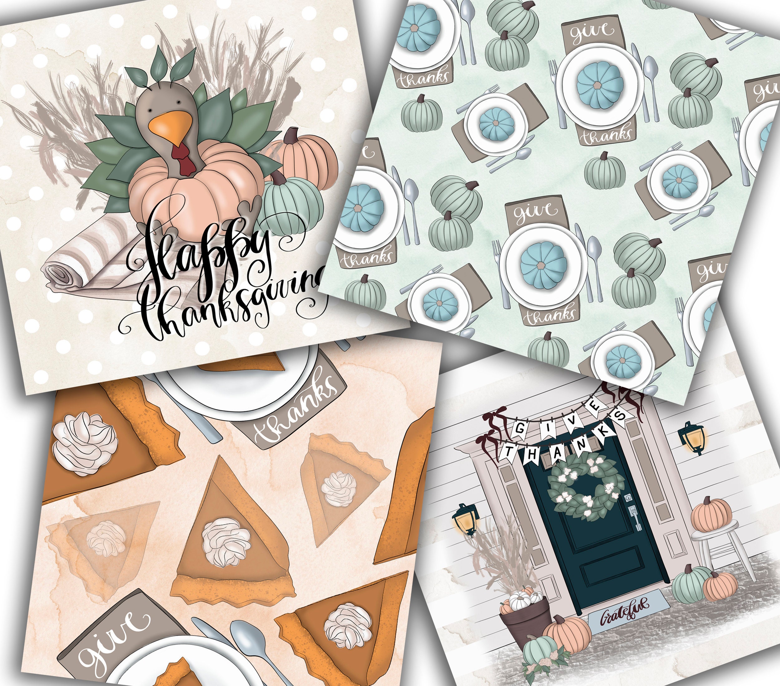 Fall Digital Papers Autumn Patternsgather - Etsy