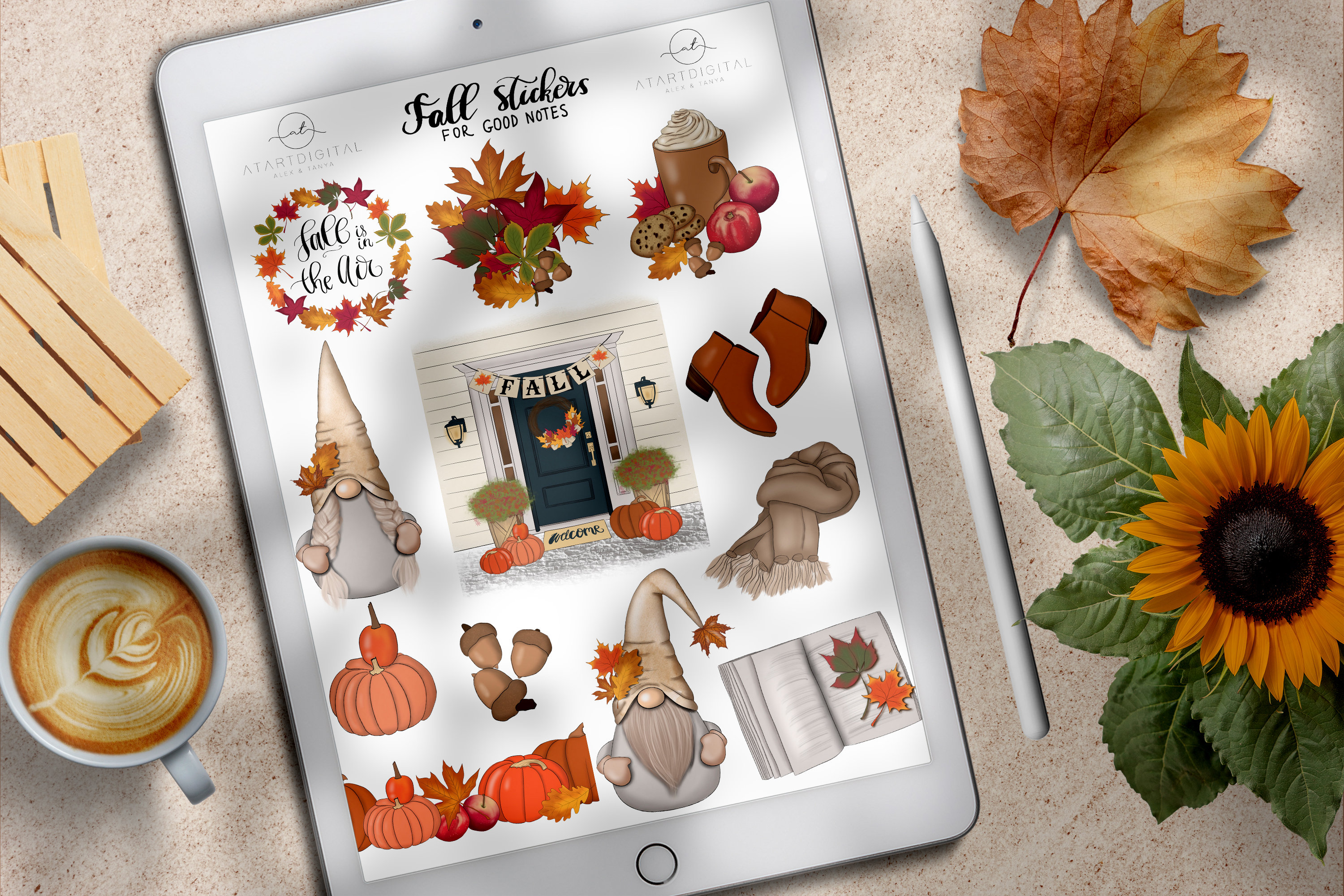 Fall Stickers Goodnotes Planner Planning Stickers Autumn - Etsy