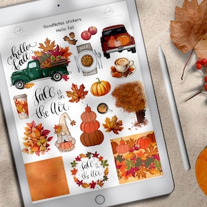 Hello Fall Goodnotes Digital Planner Stickers, Autumn Goodotes Icons ...