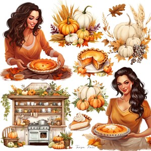 Thankful Fall Farmhouse Clipart Bundle, Instant Download Digital PNG ...