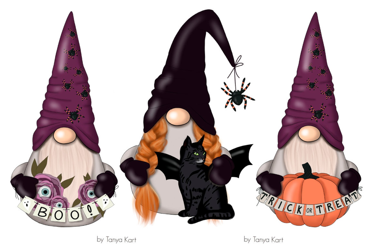 Halloween Clipart Nordic Gnomes Clipart Fall Gnomes Clipart - Etsy