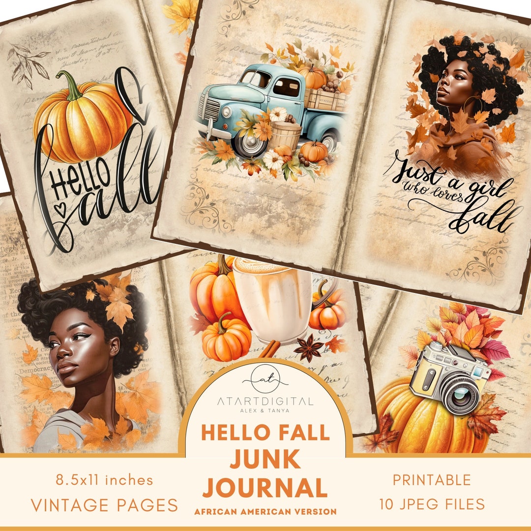 Fall Junk Journal Printables, African American, Shabby Chic ...