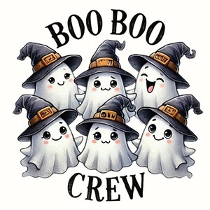 Boo Boo Crew PNG for Creative Card Making, Instant Download, Cute Ghost ...