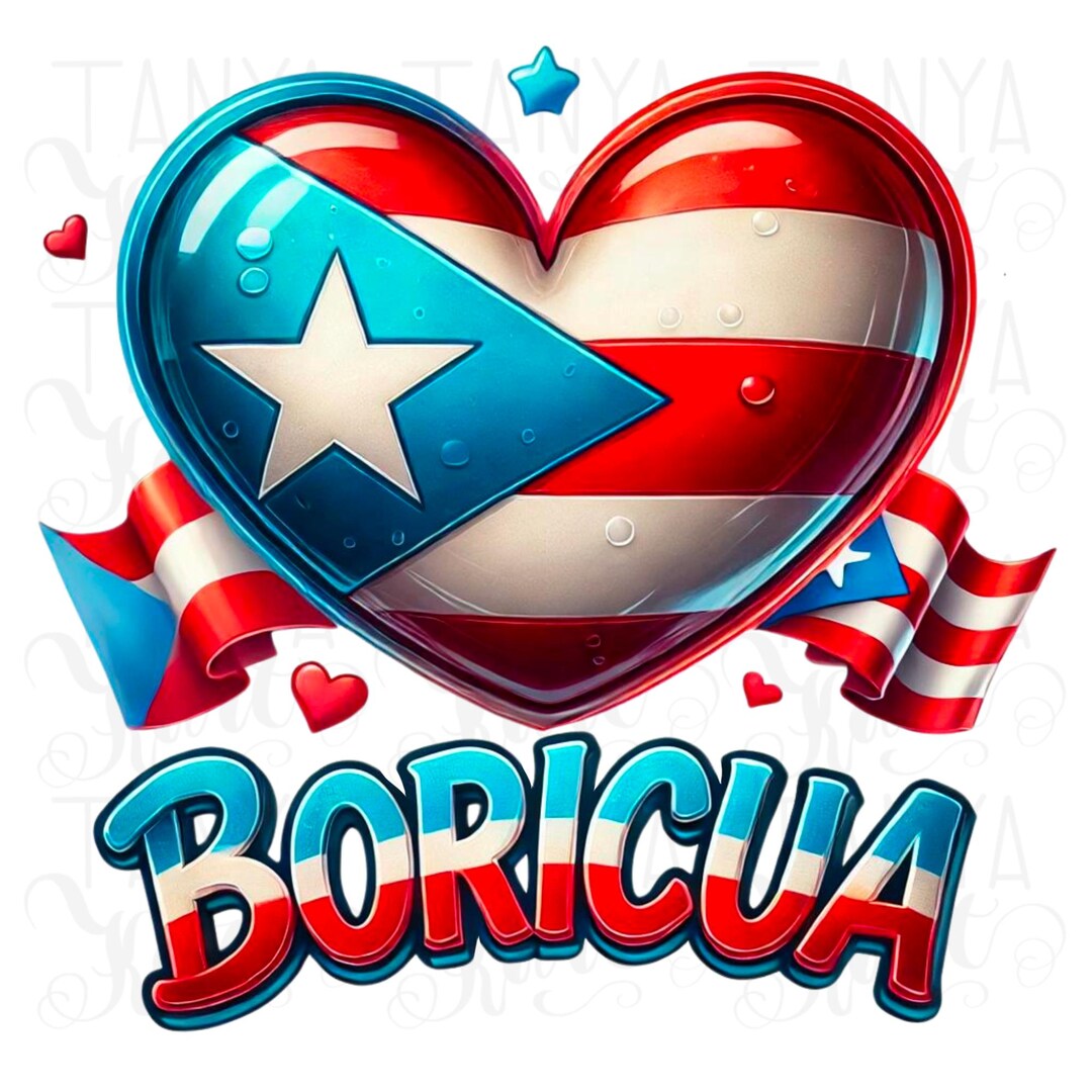 Boricua Puerto Rican Flag PNG: Latina Shirt Digital Print (digital ...