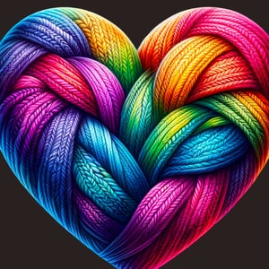 Love Hearts Clipart, Rainbow Color PNG for Valentines Day Crafts ...