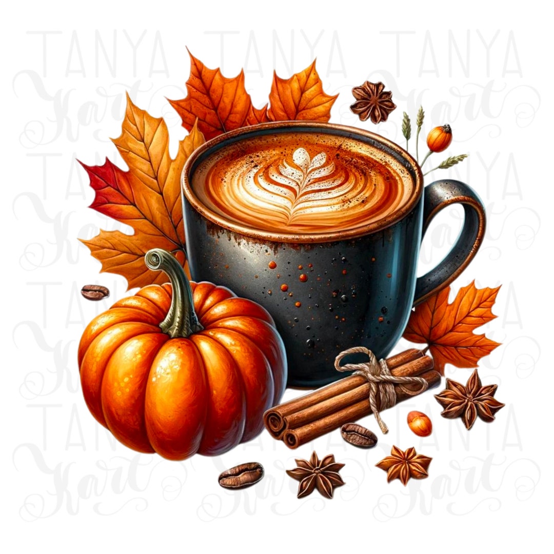 Cozy Autumn PNG Digital Download, Fall Coffee Mug Sublimation Design ...