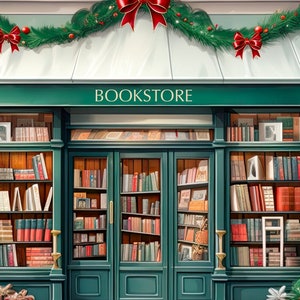 Christmas Bookstore, Merry Christmas, Books PNG Designs for Book Lovers ...
