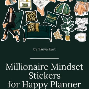 Millionaire Mindset Printable Stickers for Happy Planner, Planner Girl ...