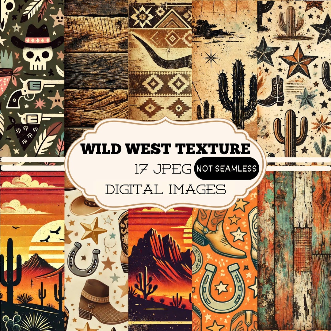 Wild West Textures With Vintage Cowboy Patterns, Rustic Wqood ...