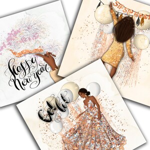 New Year Paper Pack, Xmas Paper, Planner Diy Supplies, Digital ...