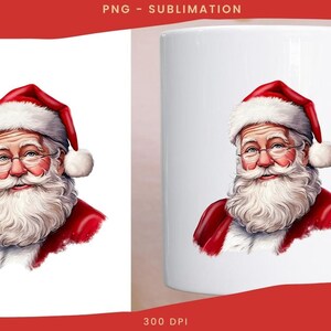 Vintage Santa Claus Winter Sublimation, Festive Christmas PNG File for ...